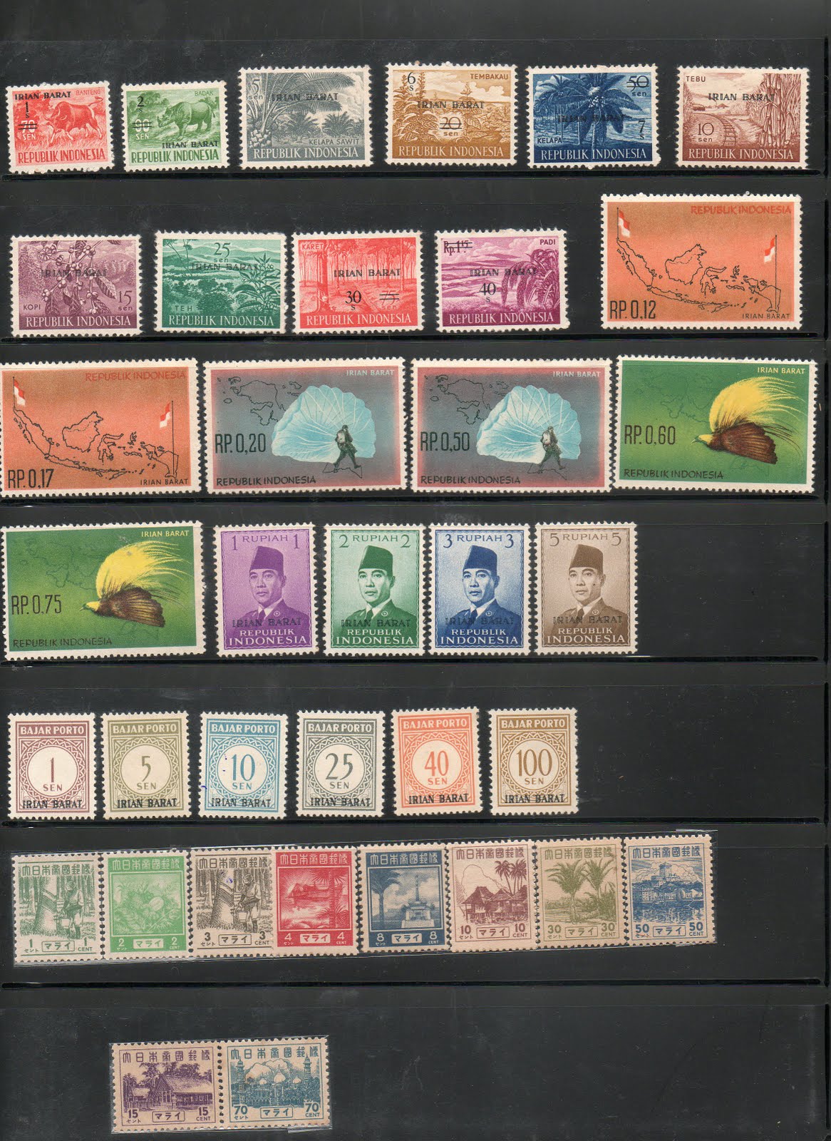 koleksi filateli dan numismatik: Koleksi Prangko Dari Tahun 1948 - 1968