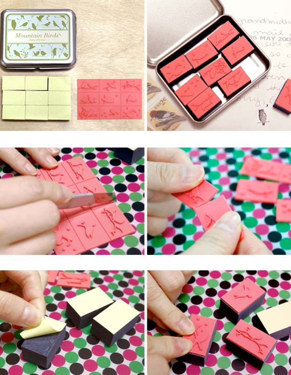 We ♥ Zakka: DIY stamp set- Birds