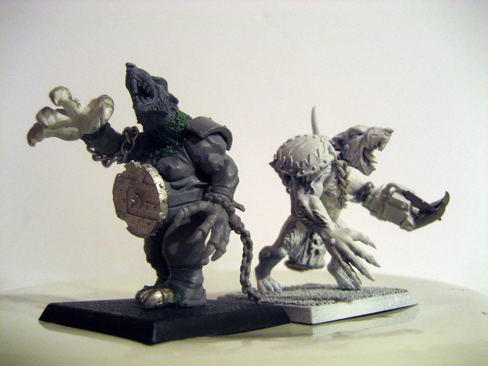Converted Rat Ogres for Warhammer Fantasy