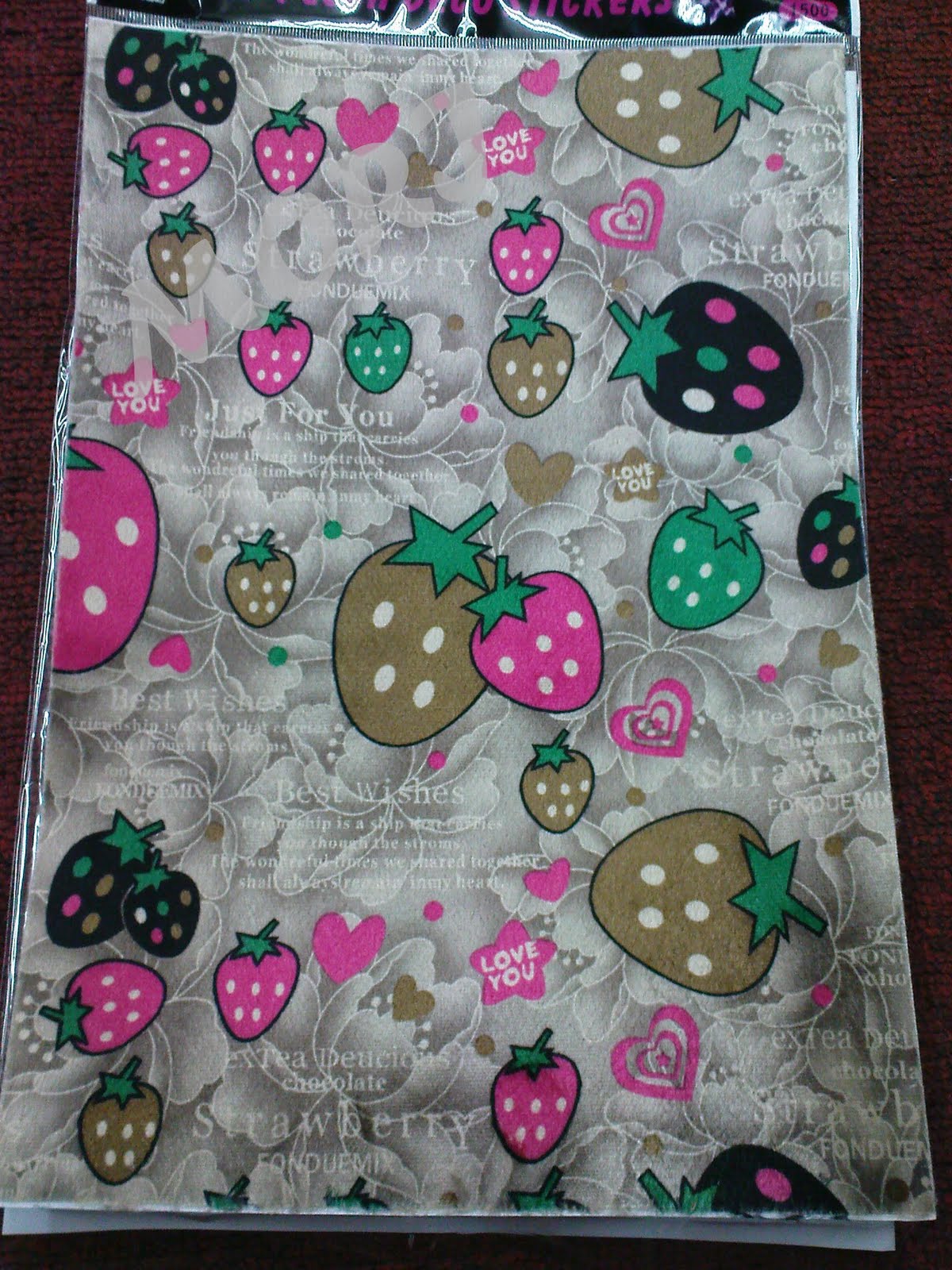 MORI: PLUSH DECO STICKER Cotton Cloth Material..ready to stick