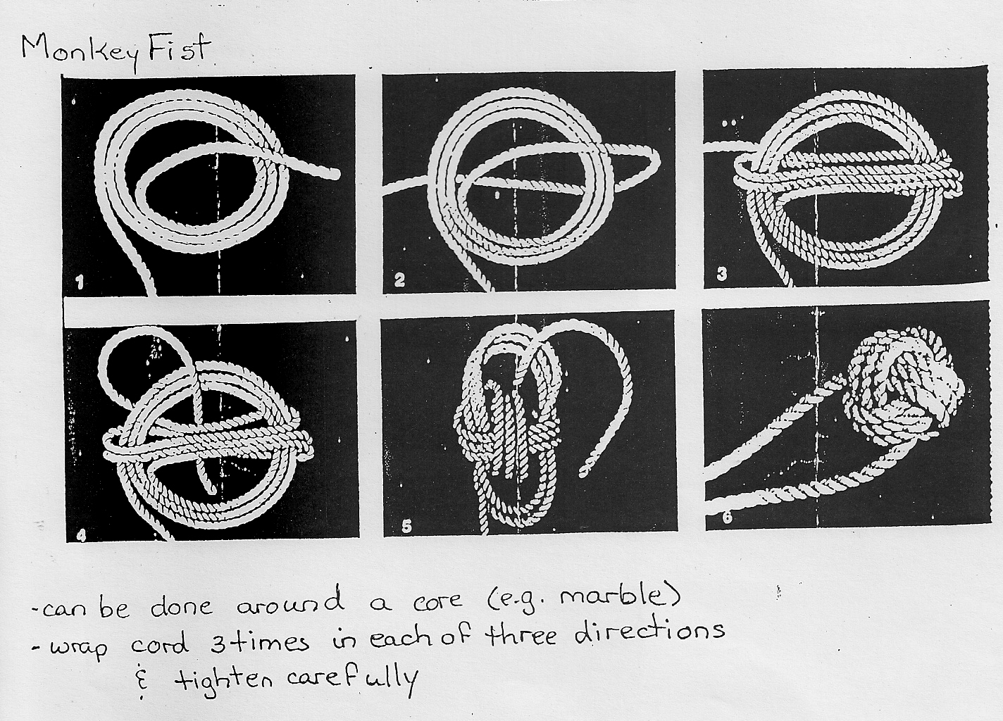 a canadian guider: Monkey Fist