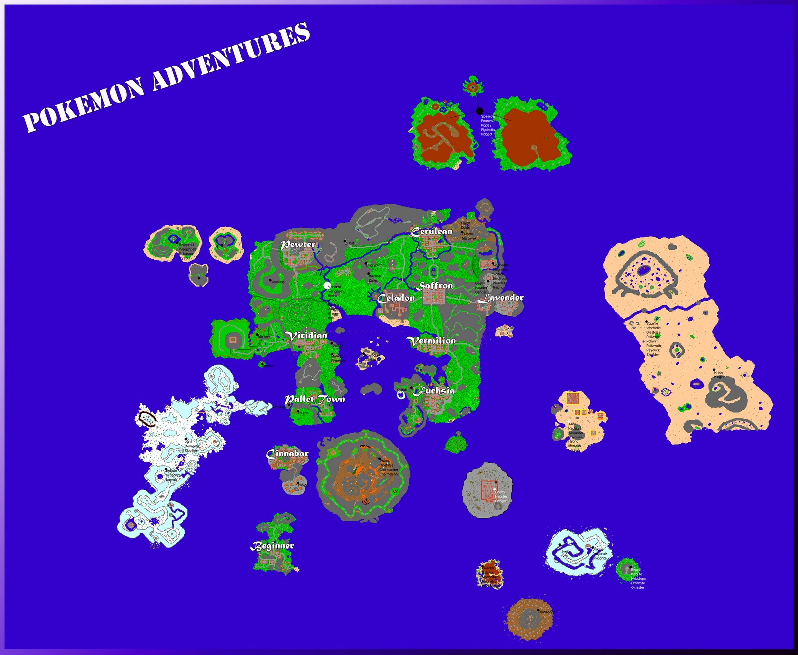 dicas de pokemon adventures (PA)