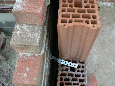 élévation du double mur en blocs porotherm