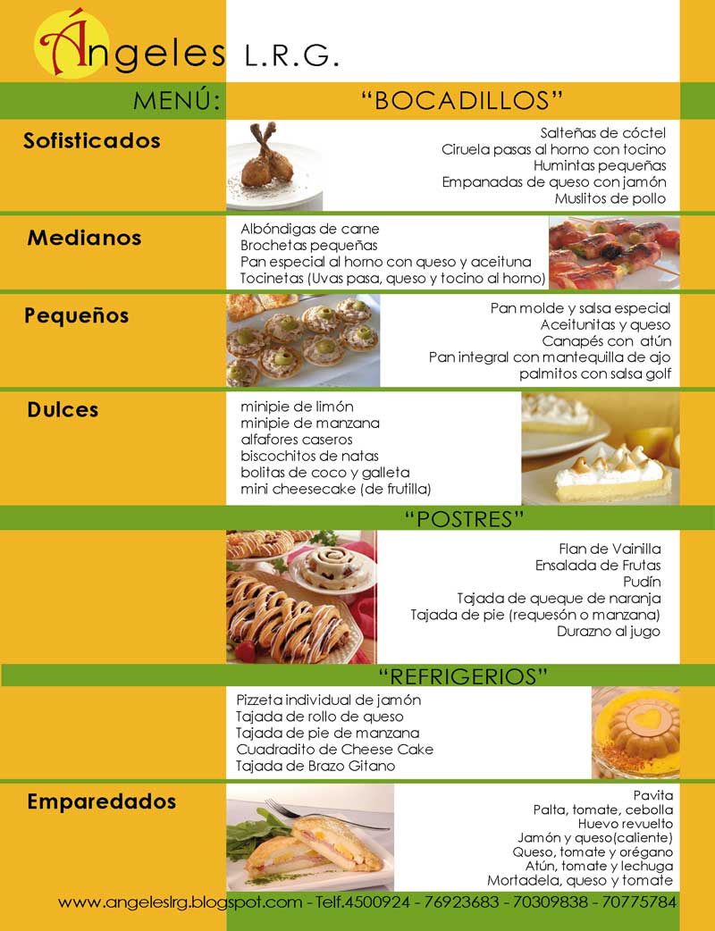 Angeles L.R.G.: Bocadillos