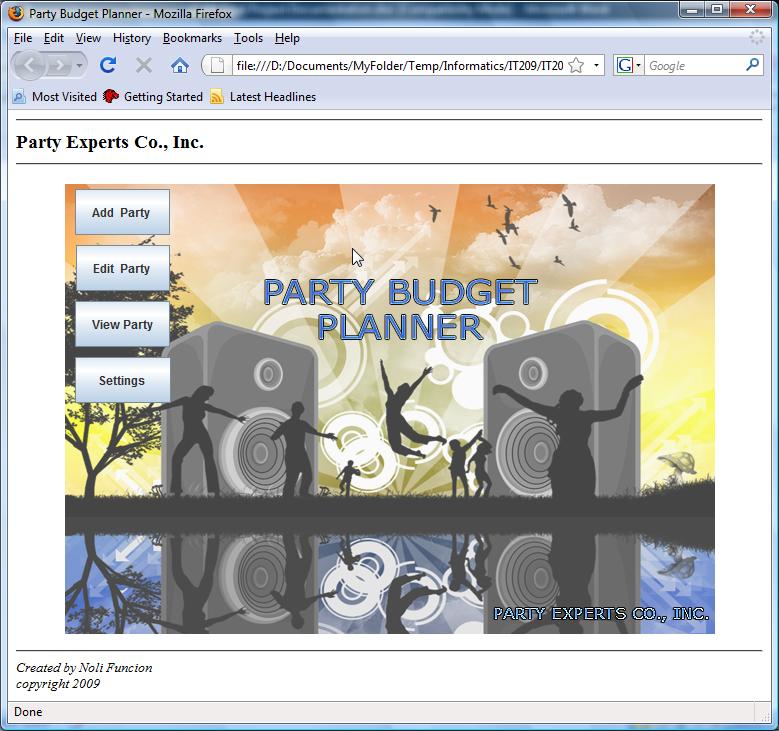 Programming Projects: Party Budget Planner Using Java