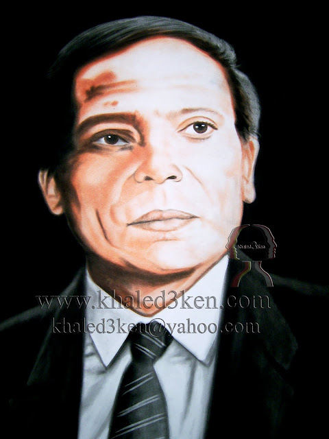 رسم بورتريه رسام محترف عربي رسام خالد عبدالكريم رسم بورتريه الزعيم رسام خالد عبد الكريم