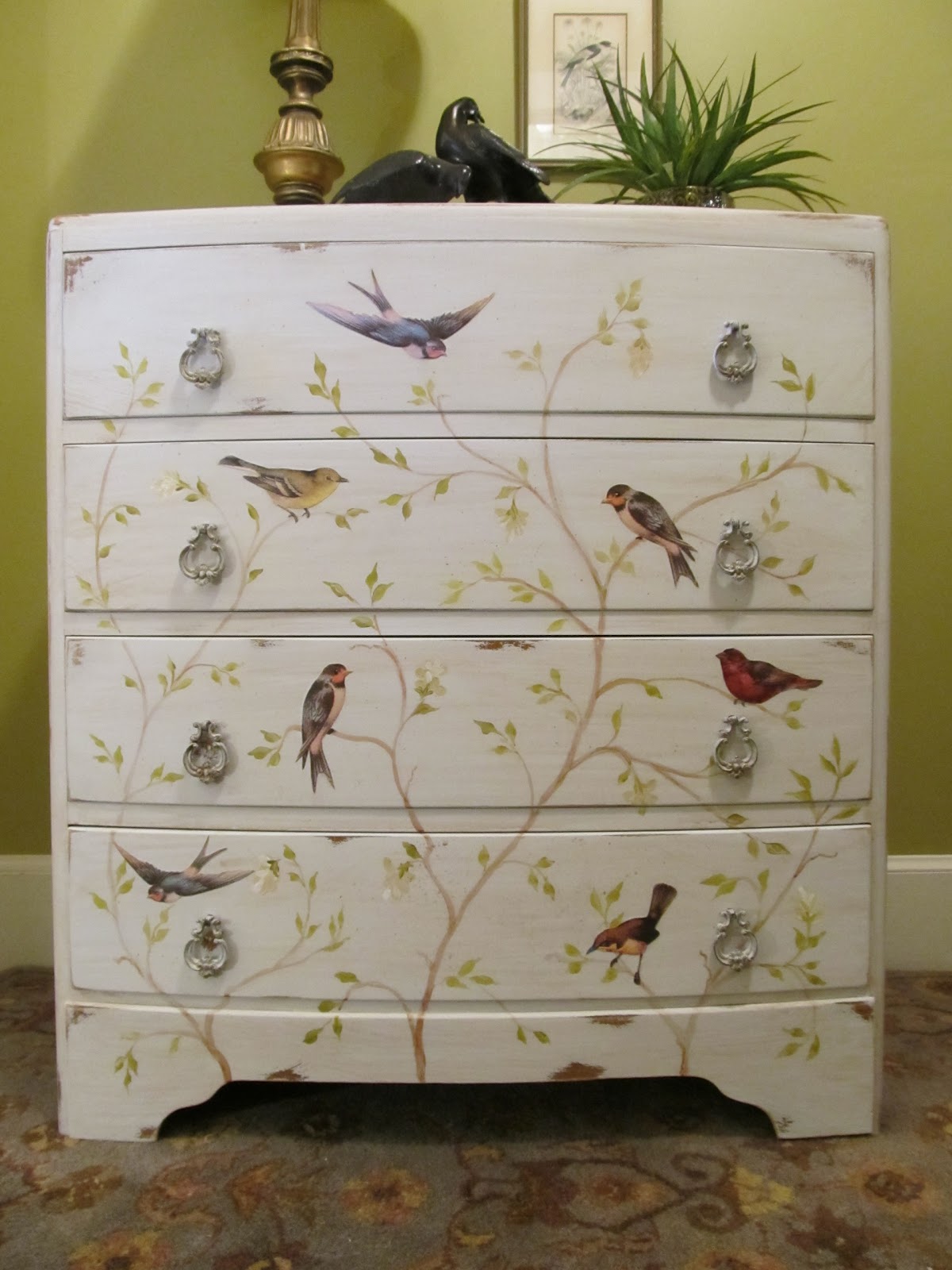Cottage Hill: Bow Front Bird Chest