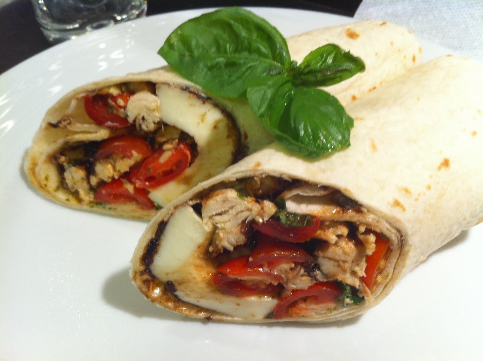 The Eating Keatings: Chicken Caprése Wraps with Herb Balsamic Reduction