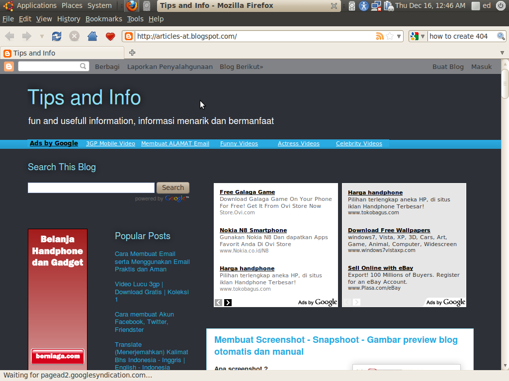 Membuat Screenshot - Snapshoot - Gambar preview blog otomatis dan ...