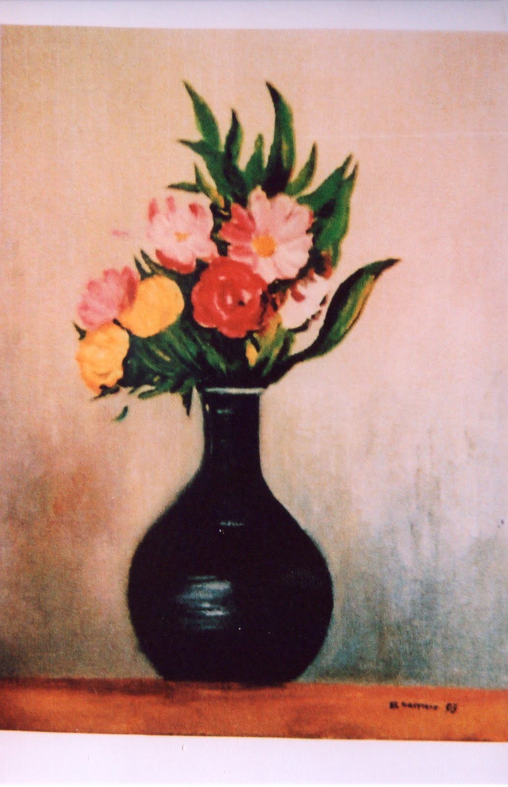 268)))----BODEGÓN DE FLORES