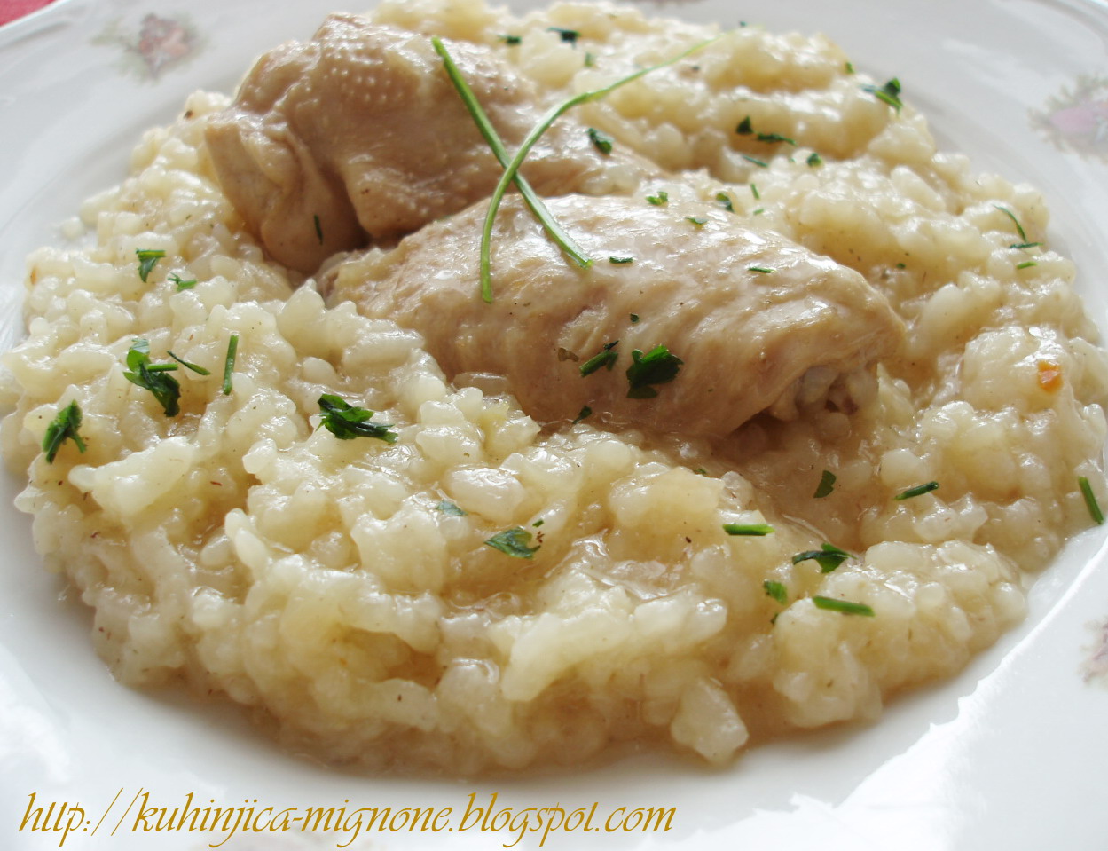 La cuisine creative: Rizoto sa piletinom i belim vinom