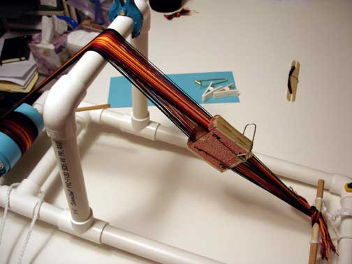 Knitty Treasures: Tablet Weaving on my PVC Loom