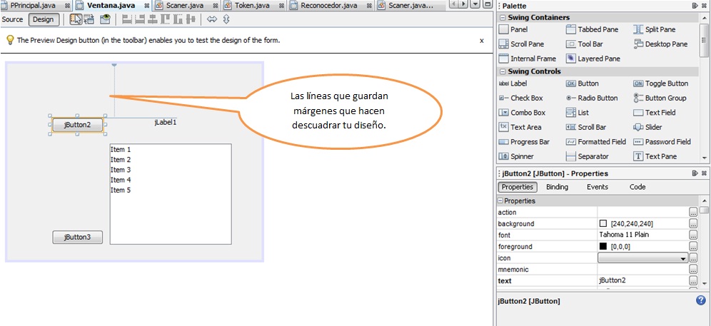 No se manejar el netbeans: Se mueve toda mi interfaz en netbeans