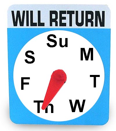 zakka life: Will Return Signs for Your Blog