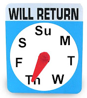 zakka life: Will Return Signs for Your Blog