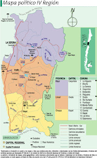Zona Norte: Mapa de la IV región de Coquimbo