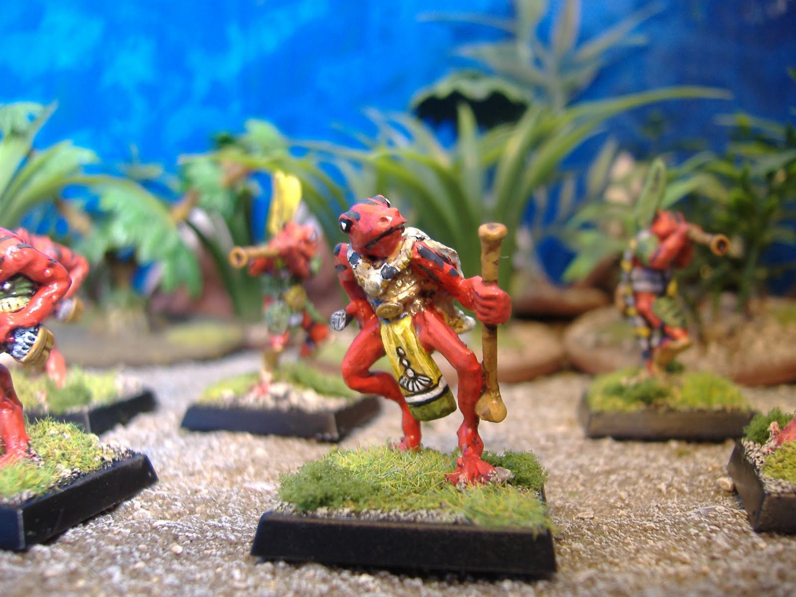 Jon's wargames minis: Warrior frogs - first unit