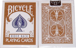 The 1 Eyed Jack: Brown Bicycle Playing Cards Rider Back 808