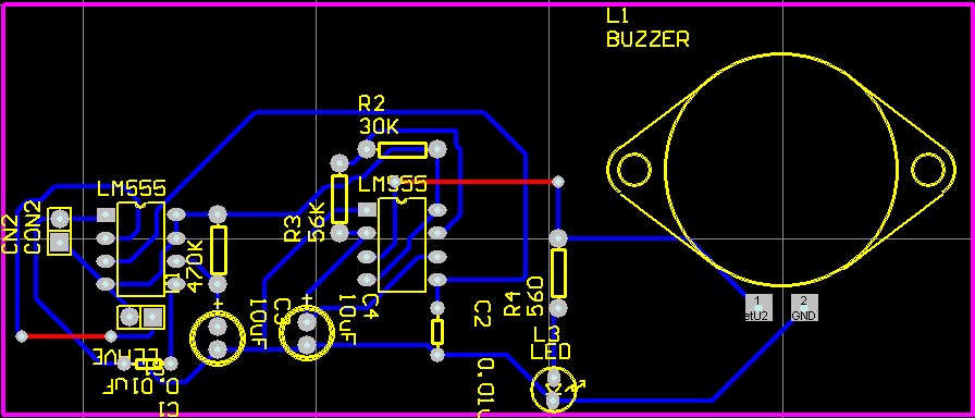 PCB: Alarma con LM 555 (TP4)