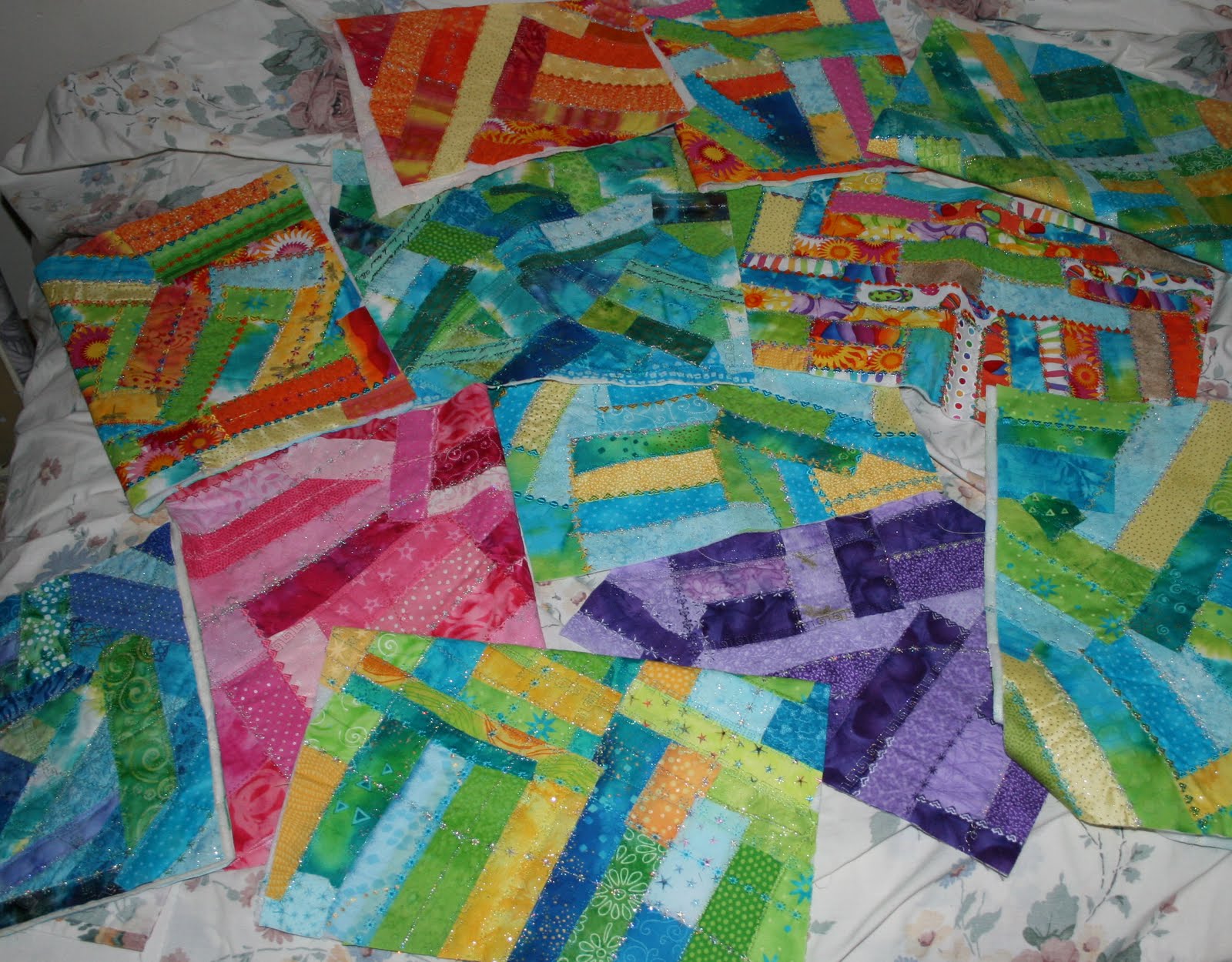 Sew Many Memories...: Stripped Fabric pieces