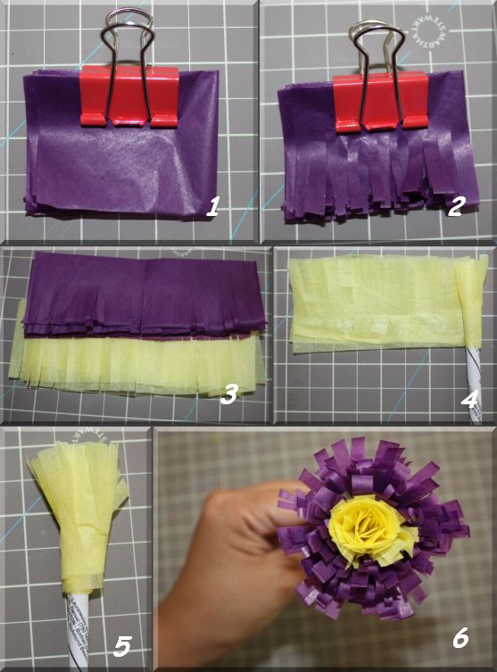 Craft Ideas for all: Tissue paper flowers