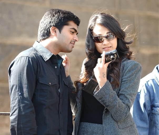 movie-buffs: Naga Chaitanya,Simbu And Trisha In New York