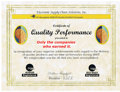 Electronic Supply Chain Solutions Information Source: It’s ESCS Quality ...