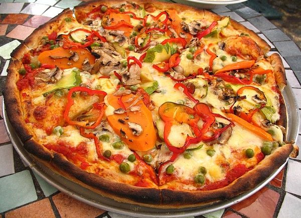 Pizza vegetariana - Cocina