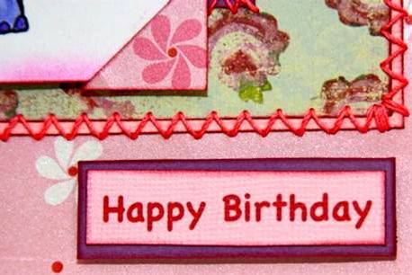 Heidi's Crafts: Happy Birthday Card With Lumpy