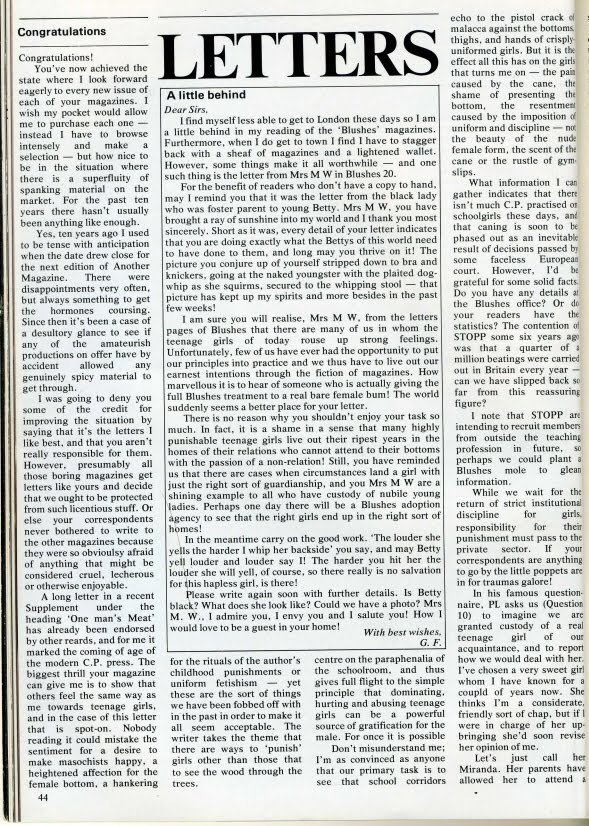 Behind The Barred Window: Hovering Home and More spanking Letters from ...