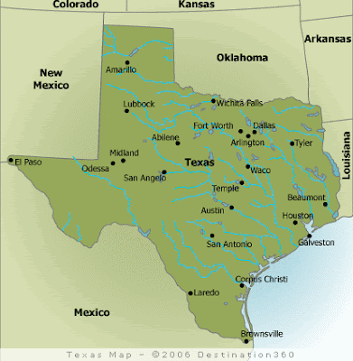 Around the World Maps: Texas Map