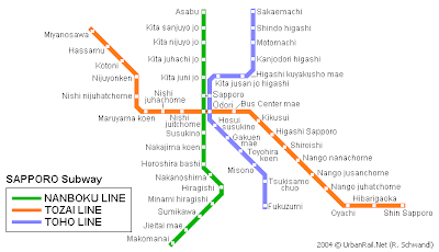 Around the World Maps: Sapporo Metro