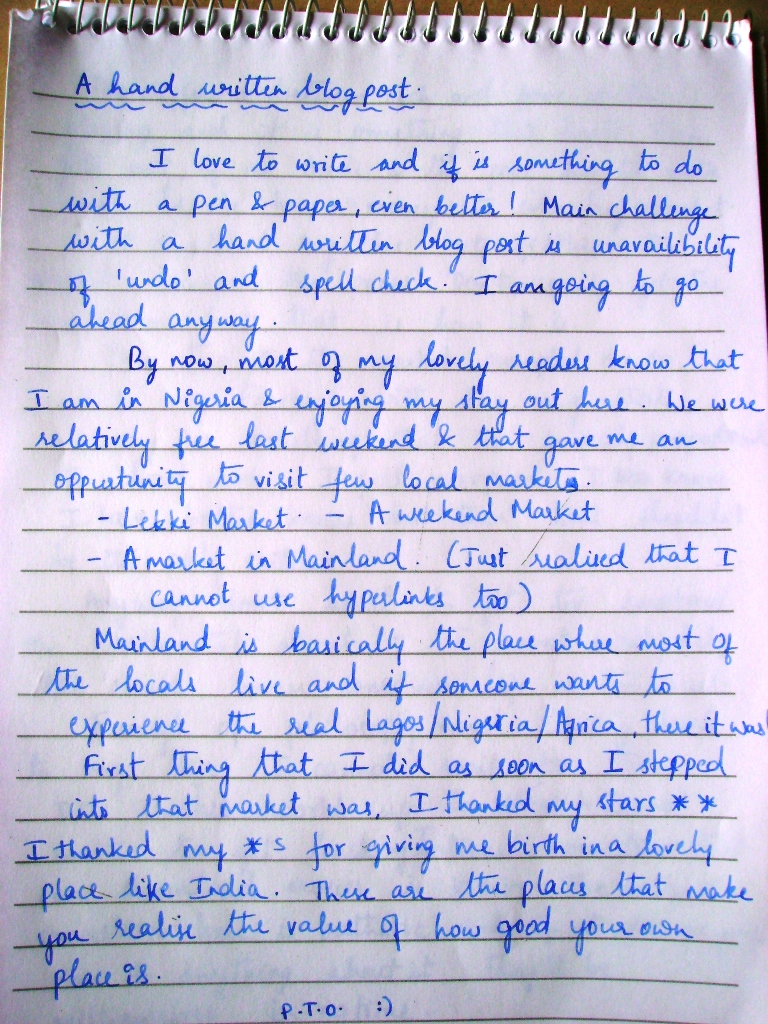 Varun's Digital Diary: A handwritten blog post :)