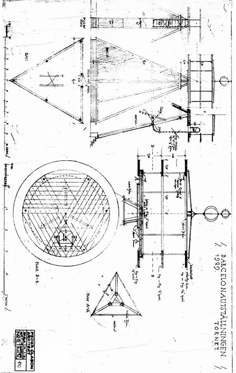 Sweden Tower of Barcelona, year 1929: Las Especies Pino y Abeto