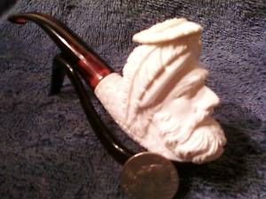 meerschaum pipes: Intricate hand carved meerschaum pipes