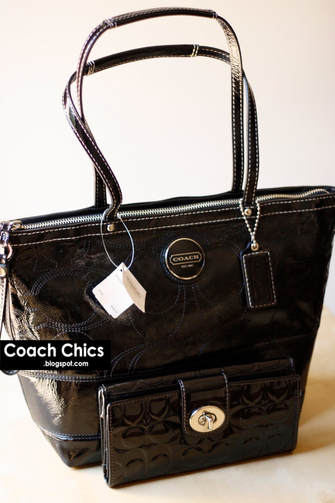 Coach Chics: New Coach Signature SP Stitching Patent Tote