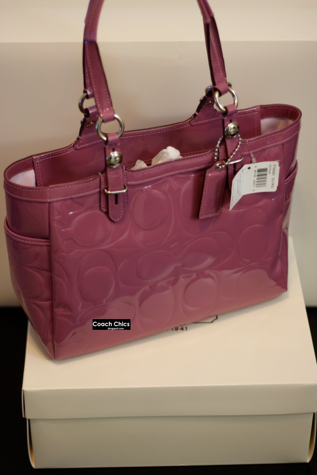 Coach Chics: New COACH USA New Released-Coach Gallery Embossed Patent Tote
