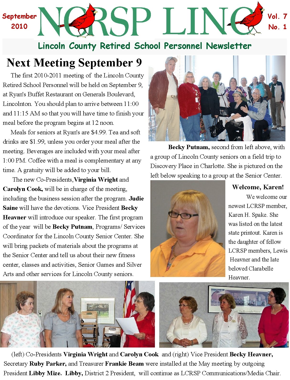 LCRSP - Lincoln County Retired School Personnel