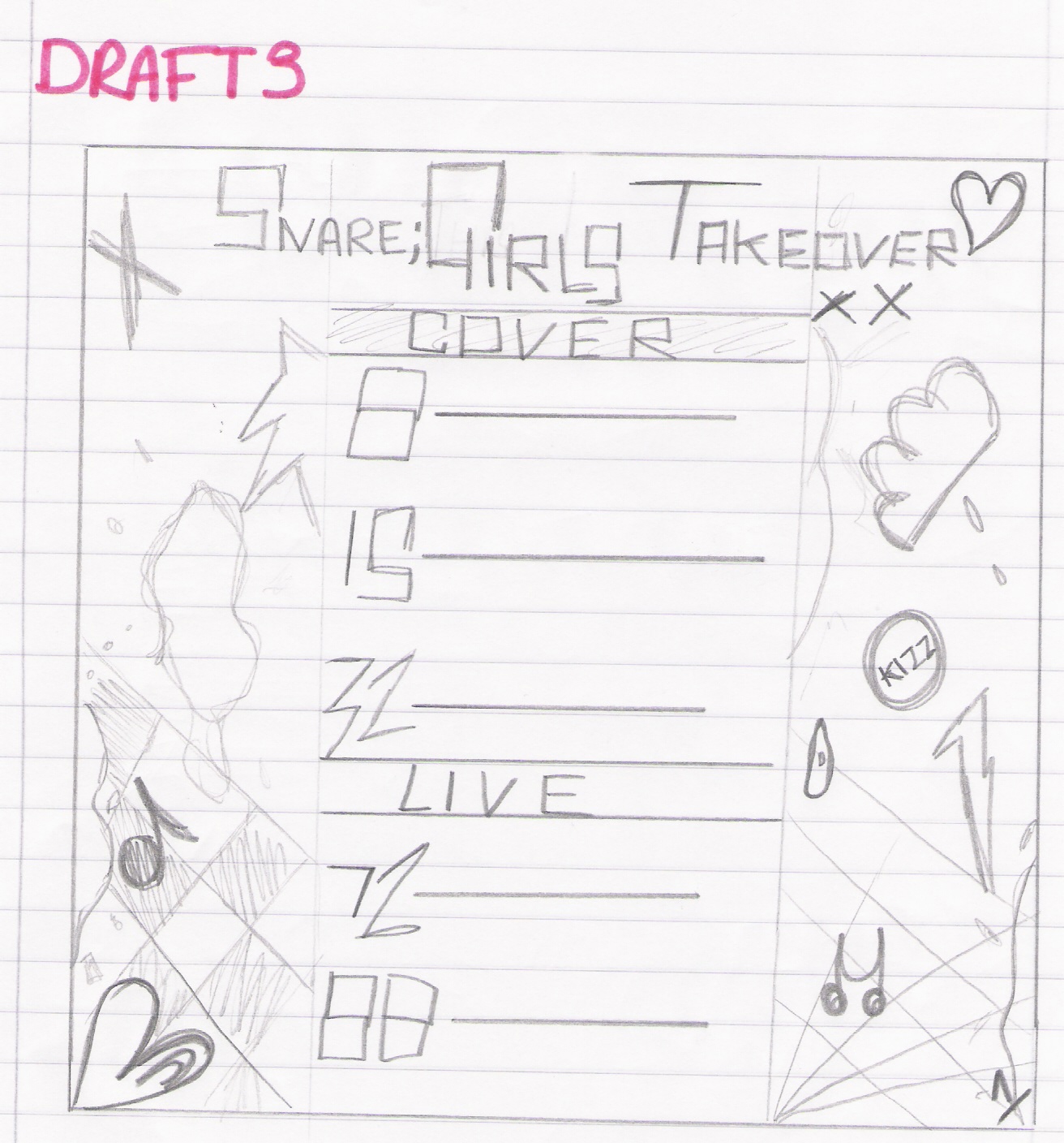 Music Magazine: Planning-Drafts for contents page