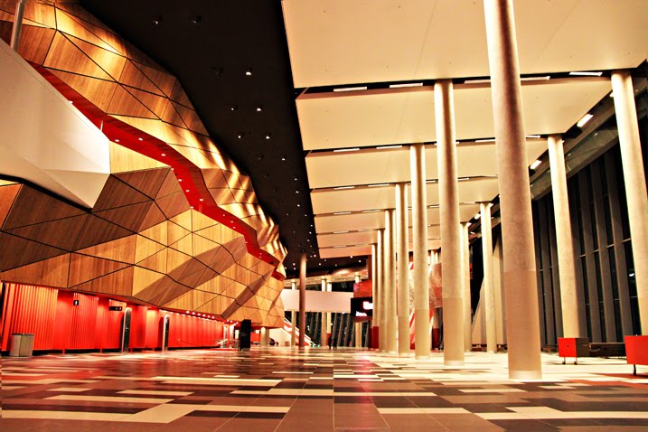 Where Modern Meets Classic: Giant pineapple inside the building