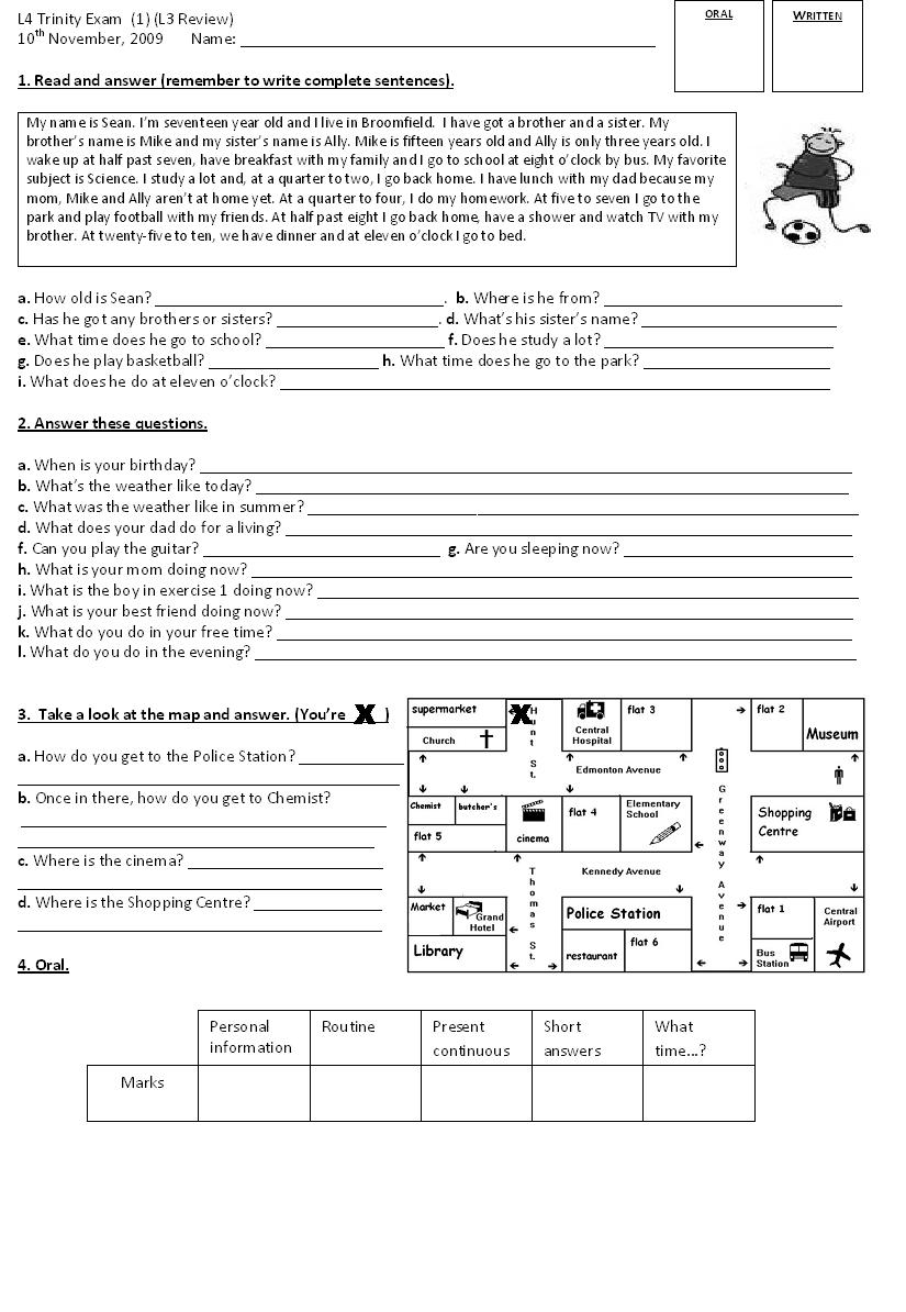 My English Printables