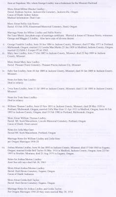 Our Lindley Family Tree: Retta's Ahnentafel (Ancestor Table)