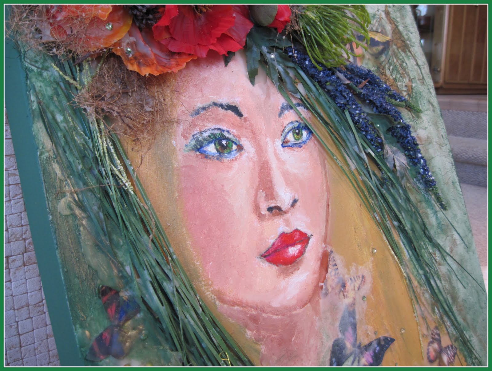 Healing Woman: ENCAUSTIC WAX COLLAGE