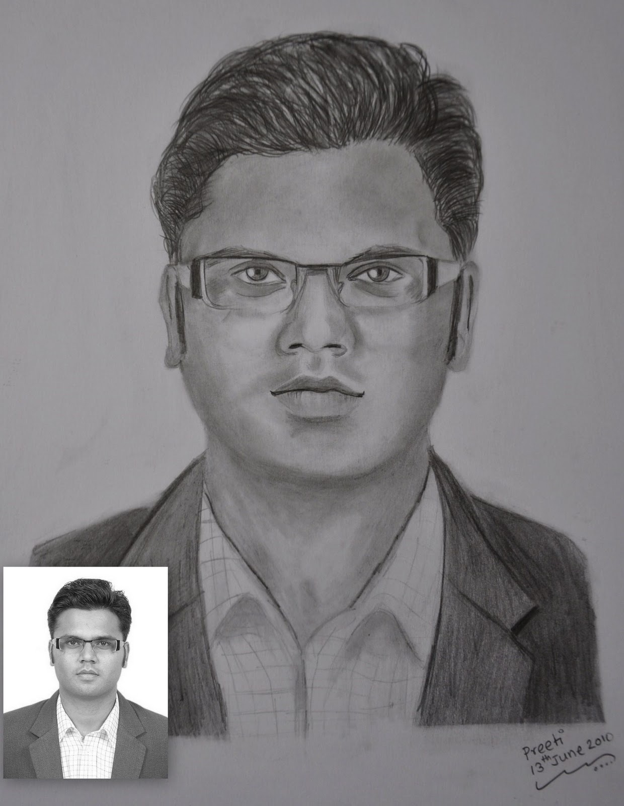 A pencil portrait and what goes into it (blog marathon post 13)