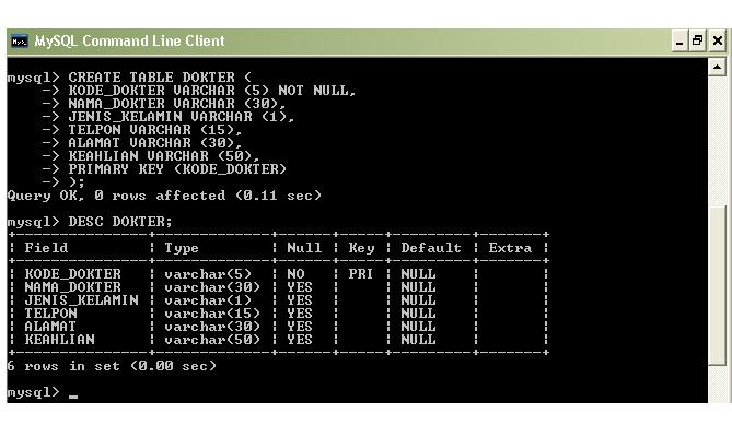 KING: DATABASE RUMAH SAKIT MENGGUNAKAN SQL
