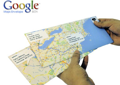 To sem idéia: Google Maps Envelope - Carta interativa