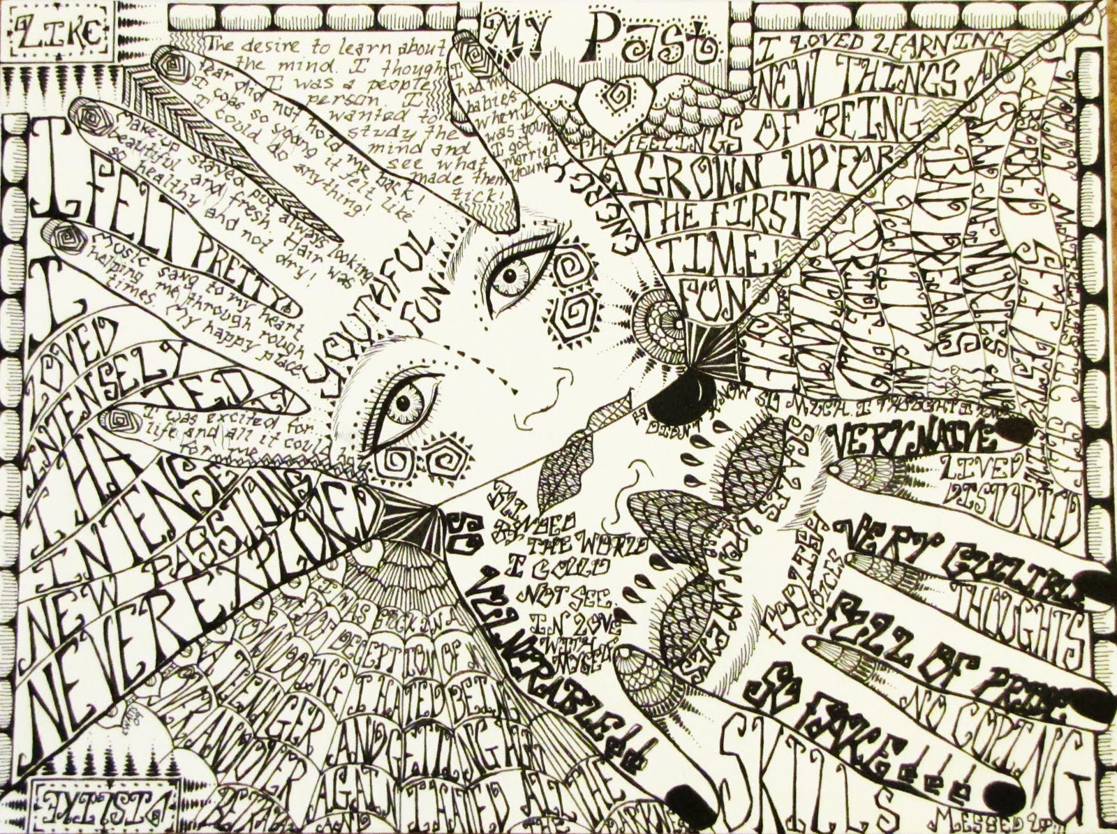 Kelly's Art Journaling: New Journal Series: Past/Present/Future - My Past