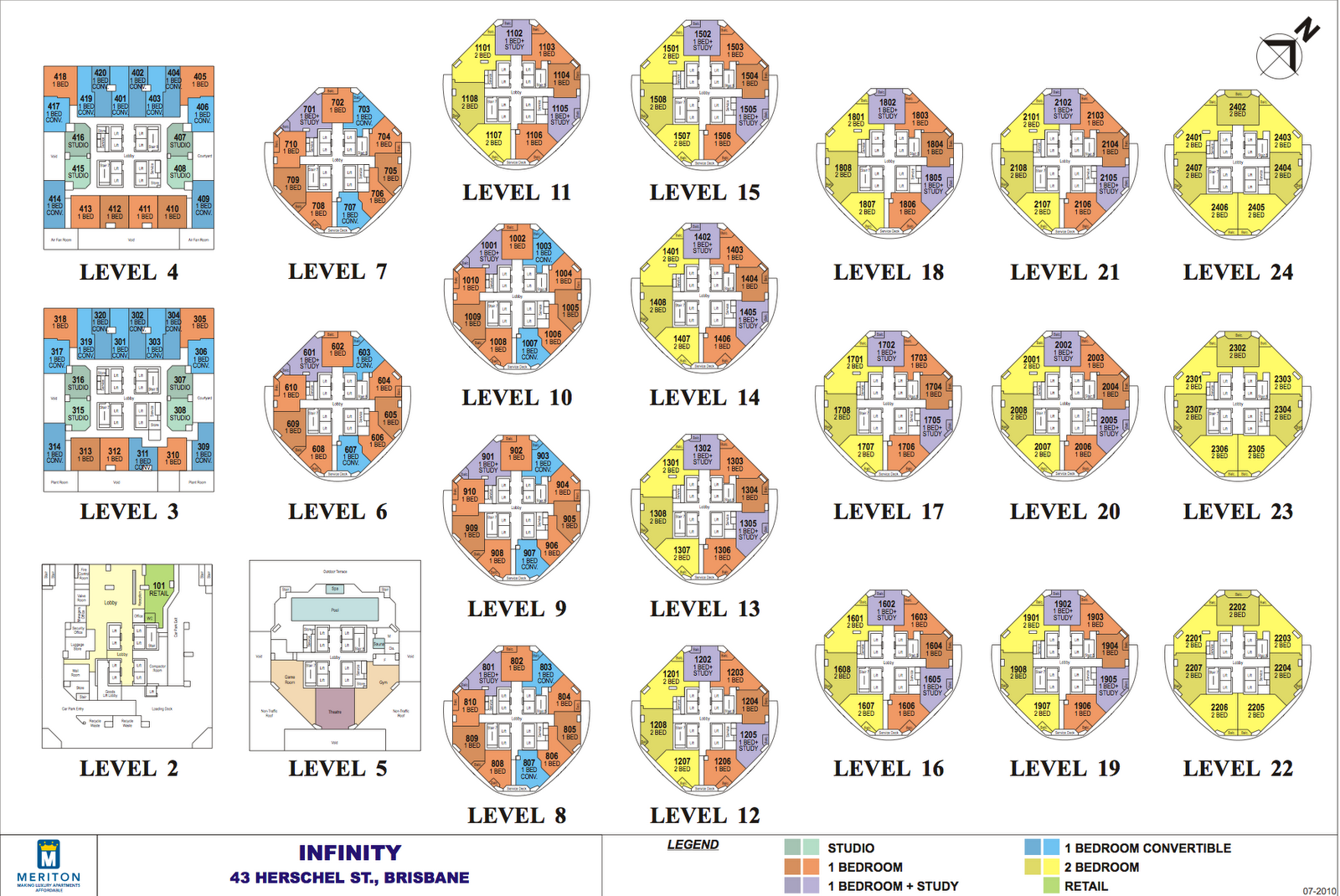 QLD | Completed | BRISBANE CBD | Infinity Tower | 80st/249m ...