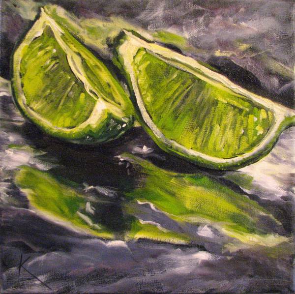 Kim Blair Artist: Still Life Painting of Limes, Green Lights, by ...