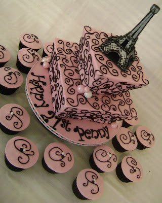 Little Wish Cakes: Eiffel Tower Parisian French themed Cake